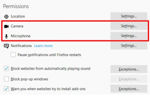 How To Enable The Microphone And Access The Microphone And Firefox Camera Settings – FaraRoom ...